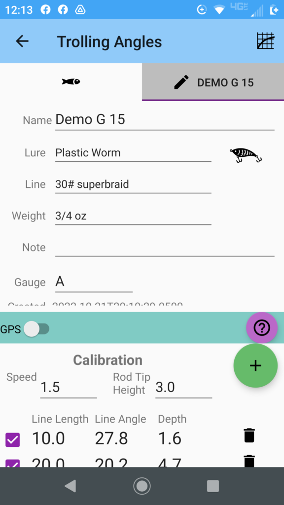 Creating and Saving a Trolling Depth Curve – Trolling Angles